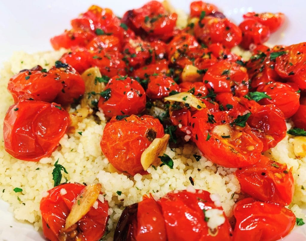 15-Minute Tomato Garlic Couscous | Quisine Queen B